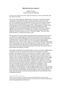 Mediated discourse analysis - CentAUR